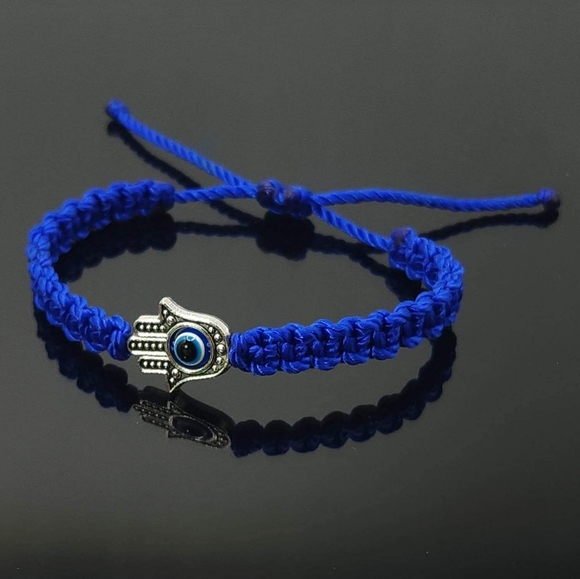 Hand Crafted | Accessories | Kids Size Hamsa Hand Royal Blue String ...